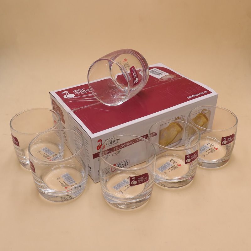 Premium 6-Piece 7.8oz Lead-Free Drinking Glass Set for Assorted Bevera ...