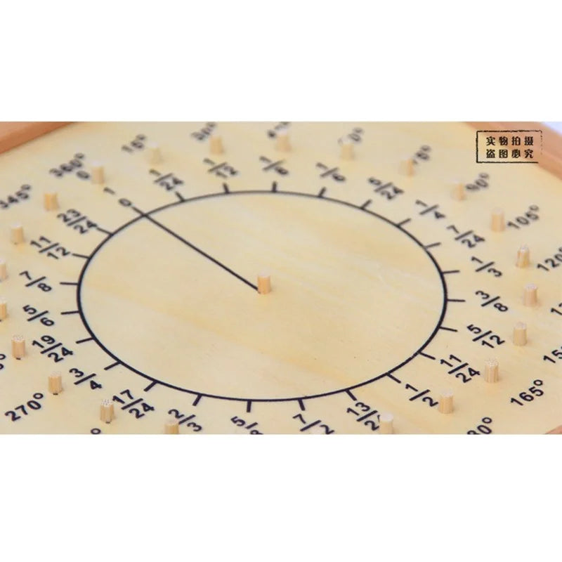 Montessori Mathematic Materials Wood Fraction Circles Board Kids Early ...