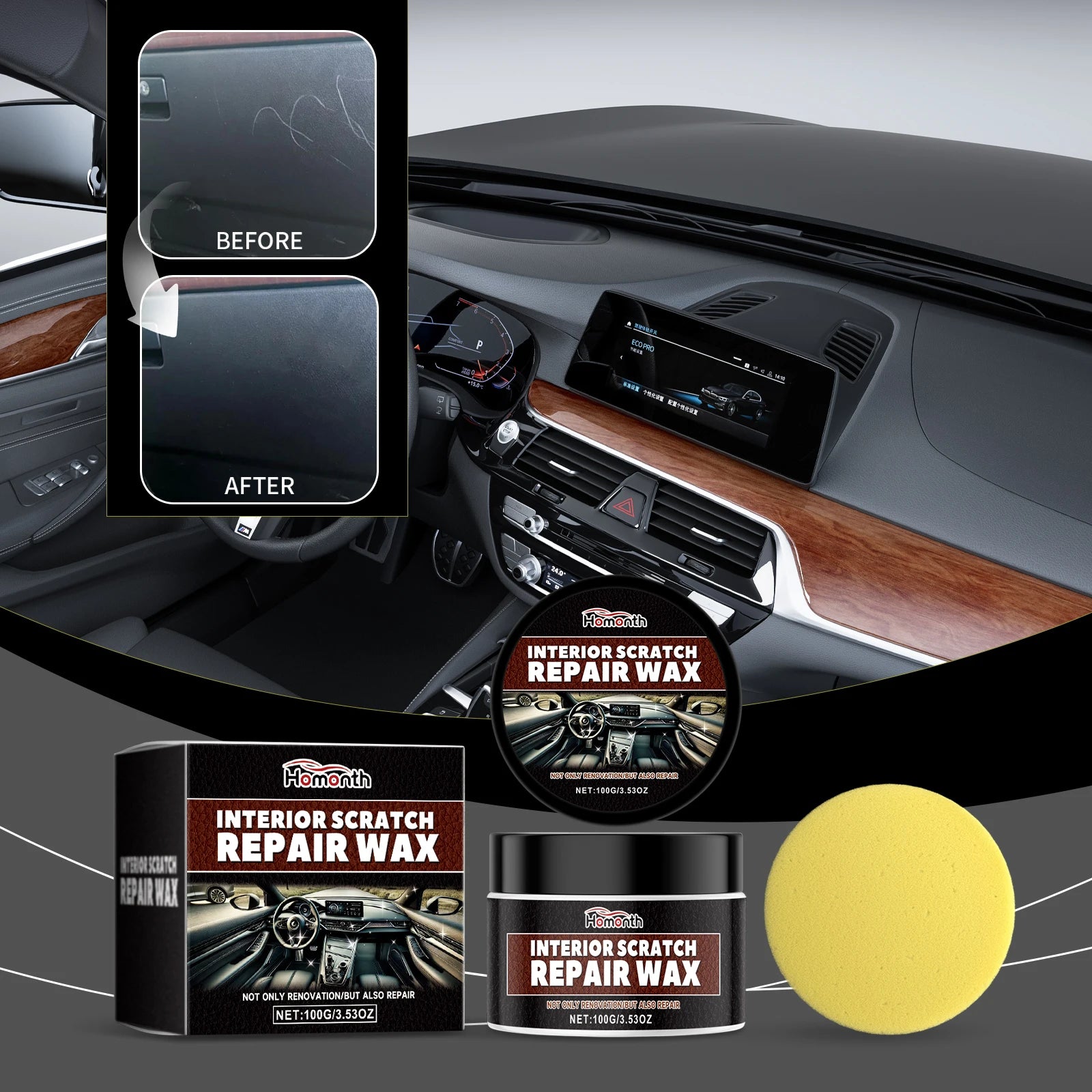 Car Interior Scratch Wax - Cleaner/Degreaser | Remove Scratches & Rest ...