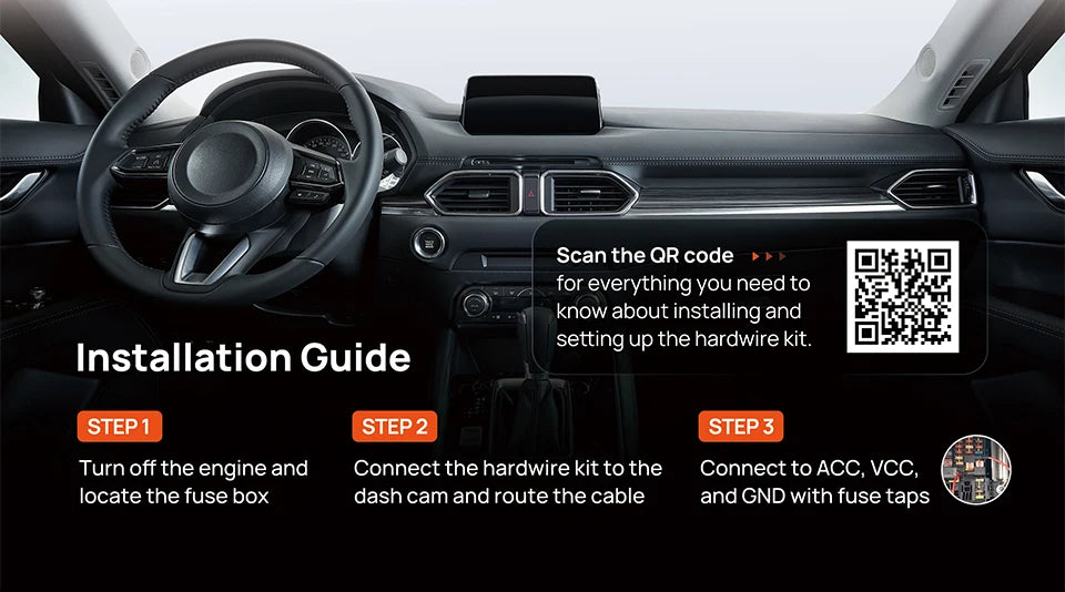 70mai Dash Cam Hardwire Kit OBD-II & Adjustable Hardwire Kit UP06 for ...