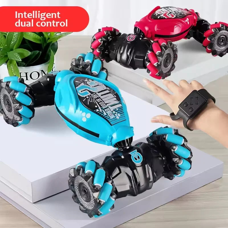 4WD Stunt Drift Car LED Electric Cars 2.4G Gesture Induction Deformati ...