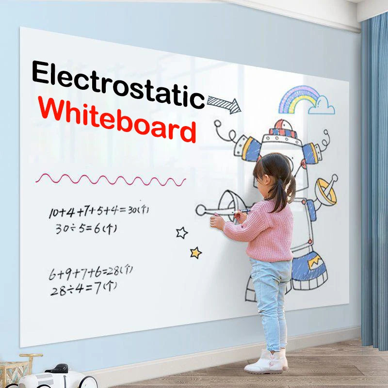 Premium Whiteboard Wall Sticker Static Cling, No Adhesive No Damage To ...