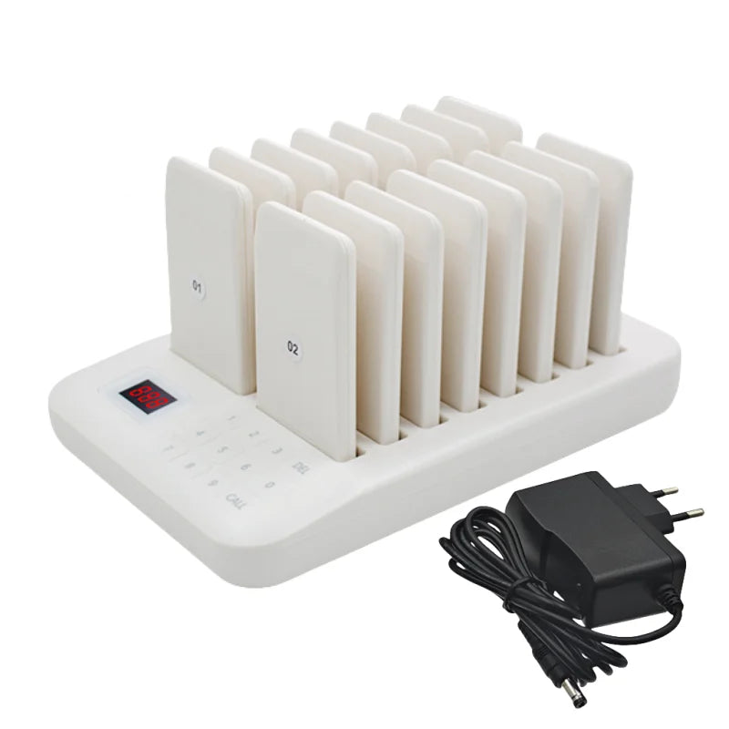 Wireless Calling System Buzzer Restaurant 16 Pager Receiver Vibration ...
