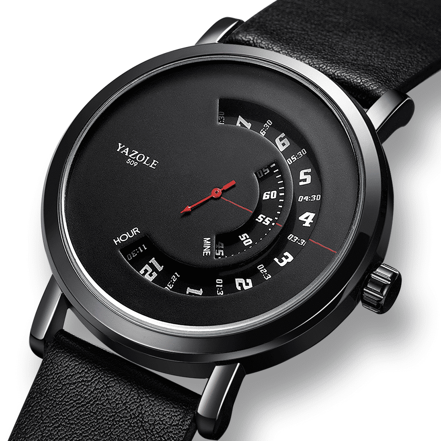 Men's Quartz Business Watch - Waterproof Leather Strap Sport Clock ...