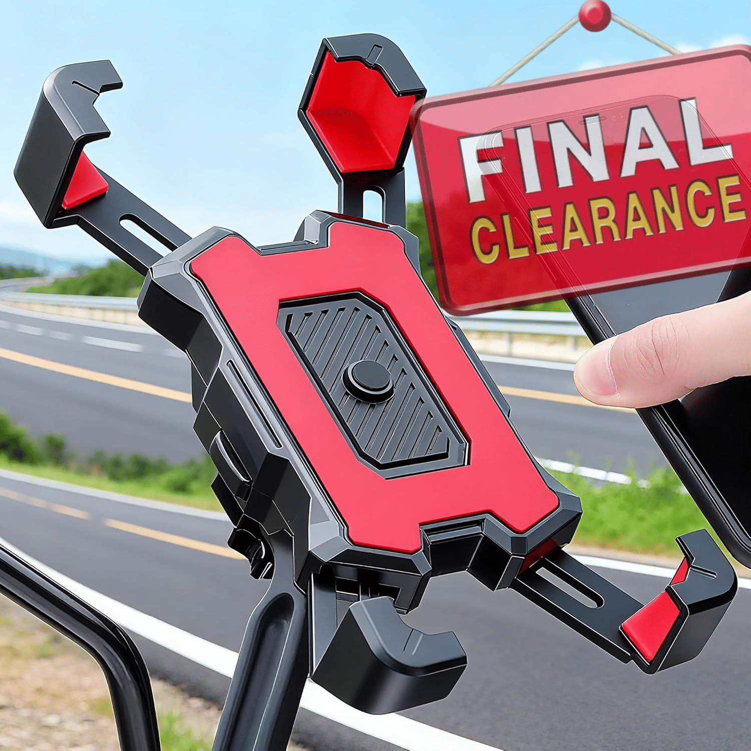 Universal Motorcycle Phone Mount - 1s Auto Lock & Quick Release ...