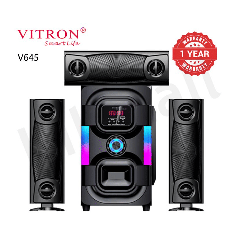 Vitron V645 X-Bass 3.1CH Bluetooth Home Theater System with AC/DC Powe ...