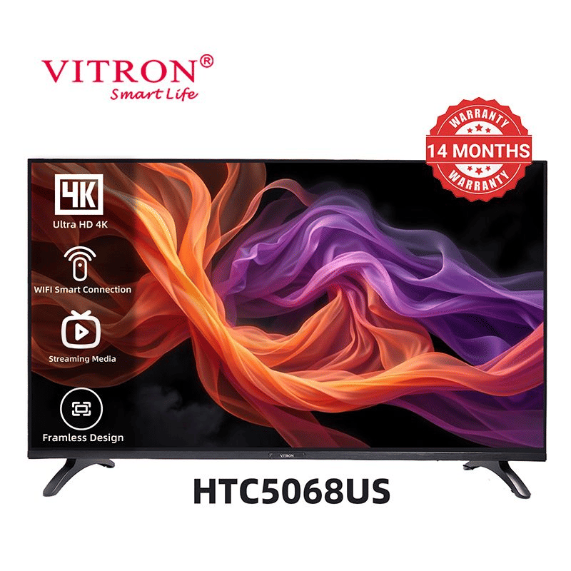 Vitron 50 Inch Frameless 4K UHD Android Smart TV Bluetooth WiFi ...